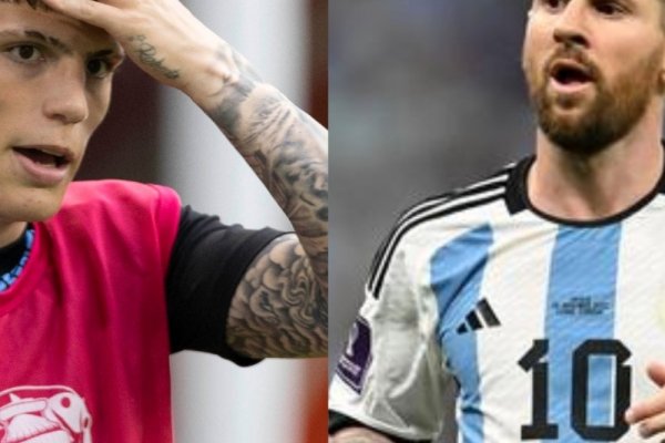 El gesto de Messi para Garnacho en pleno partido de Argentina vs. Perú ...