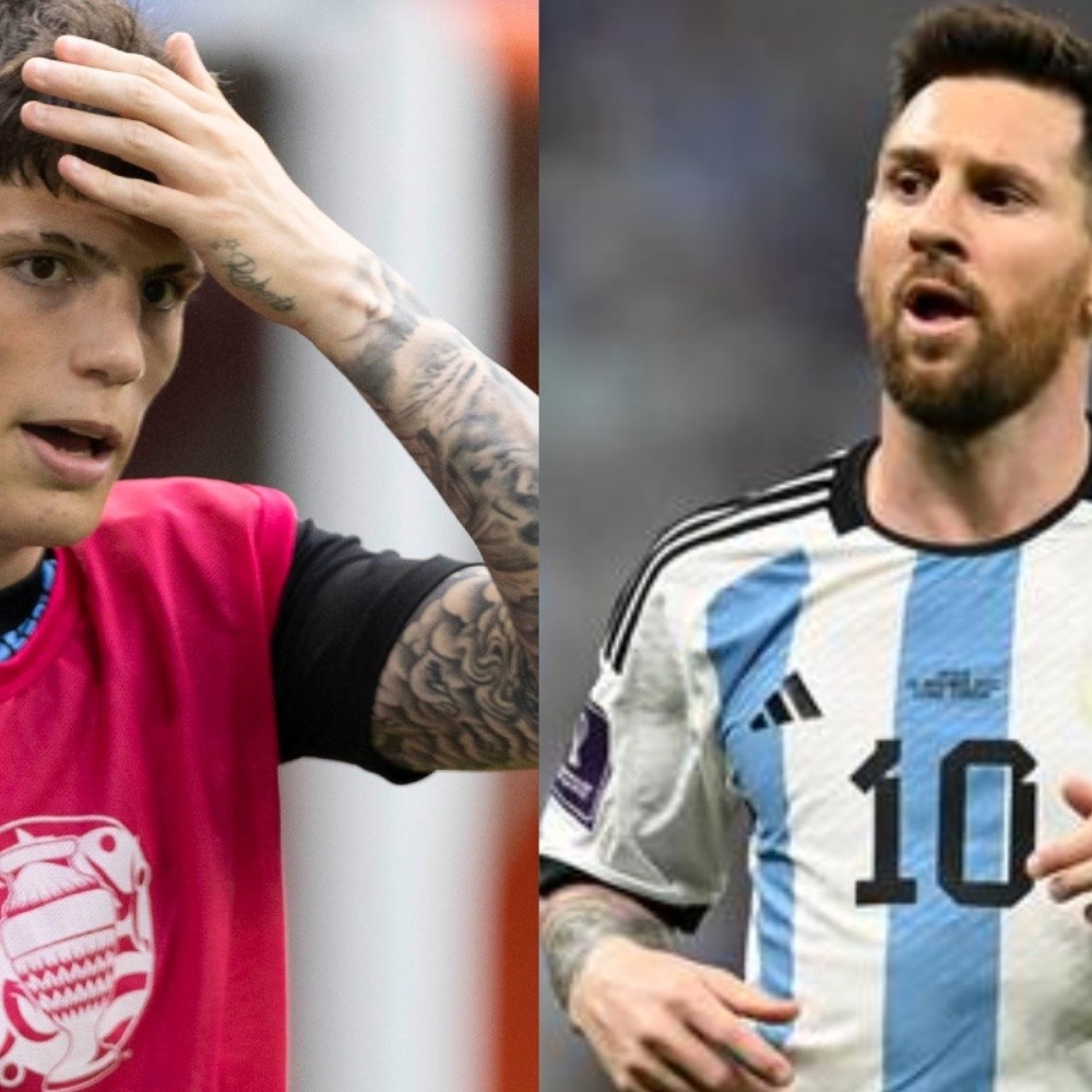 El gesto de Messi para Garnacho en pleno partido de Argentina vs. Perú ...