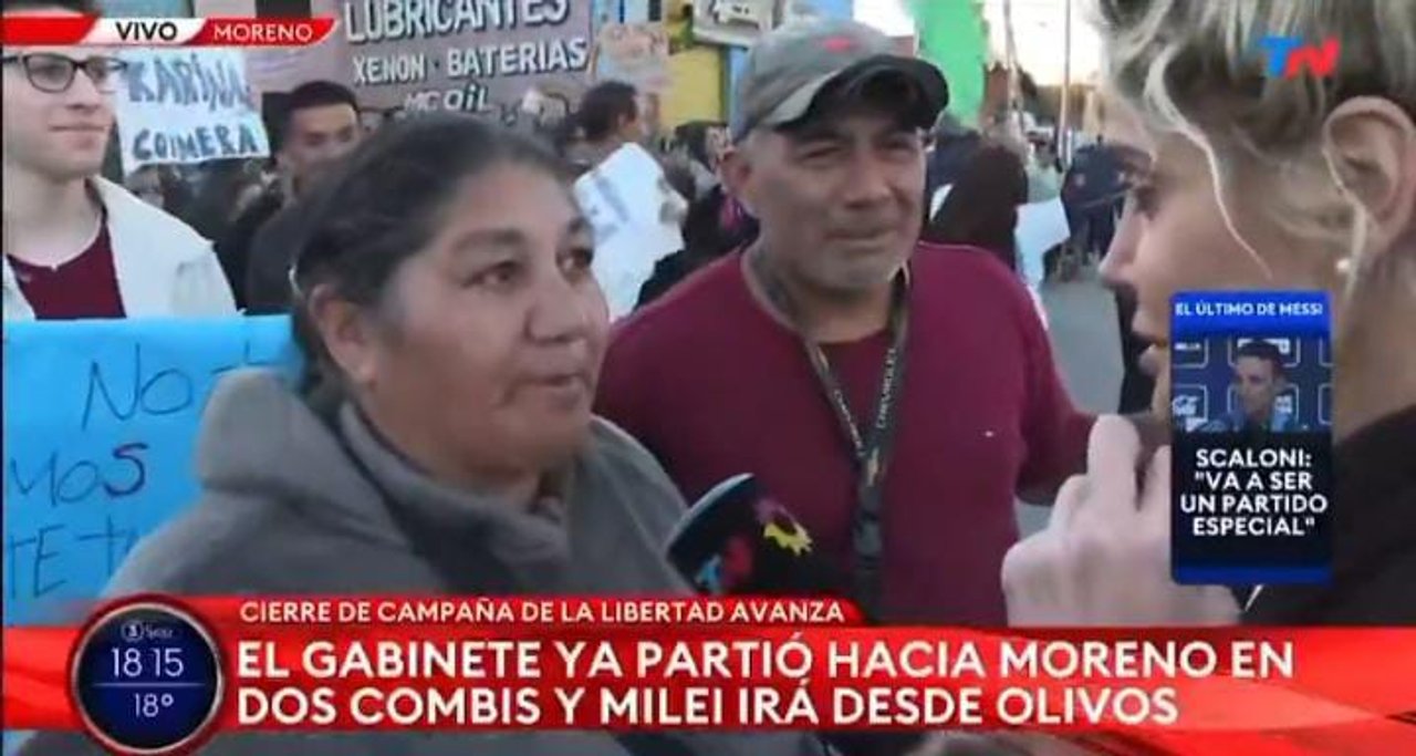 Tenso cruce entre una vecina de Moreno y la notera de TN: «Decile que ...