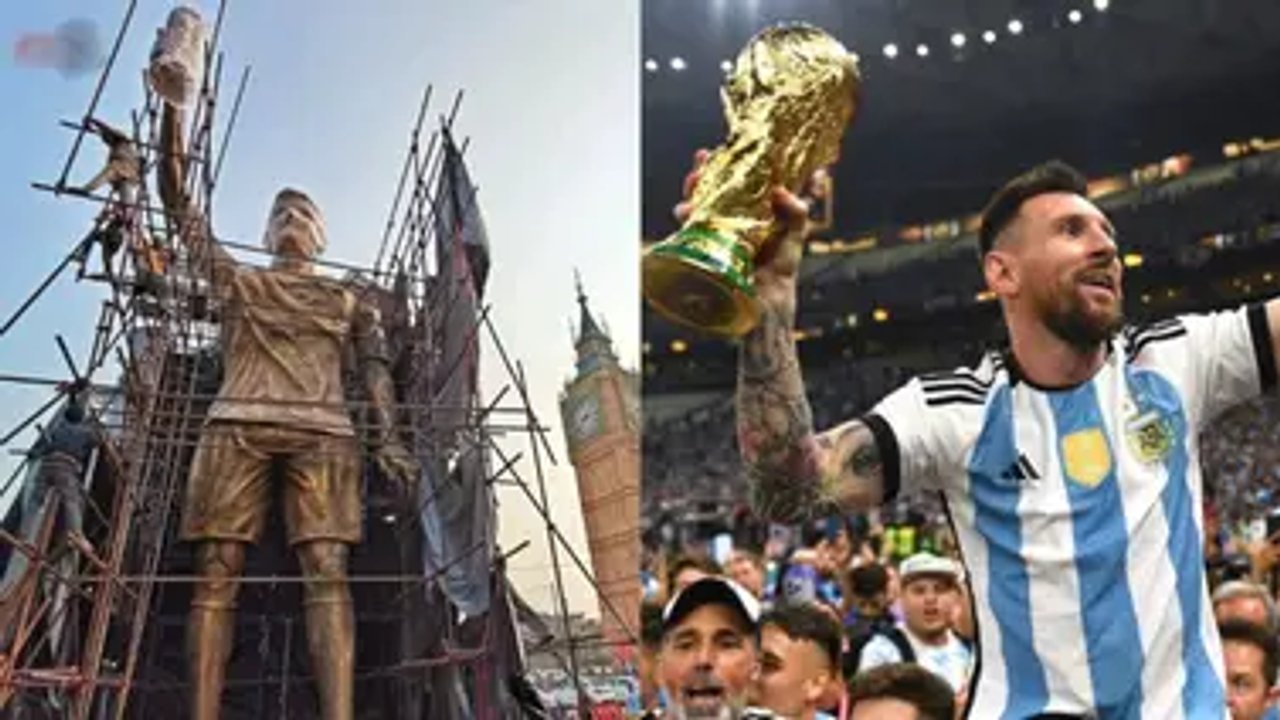 La impresionante estatua de Messi que construye la India para recibirlo ...