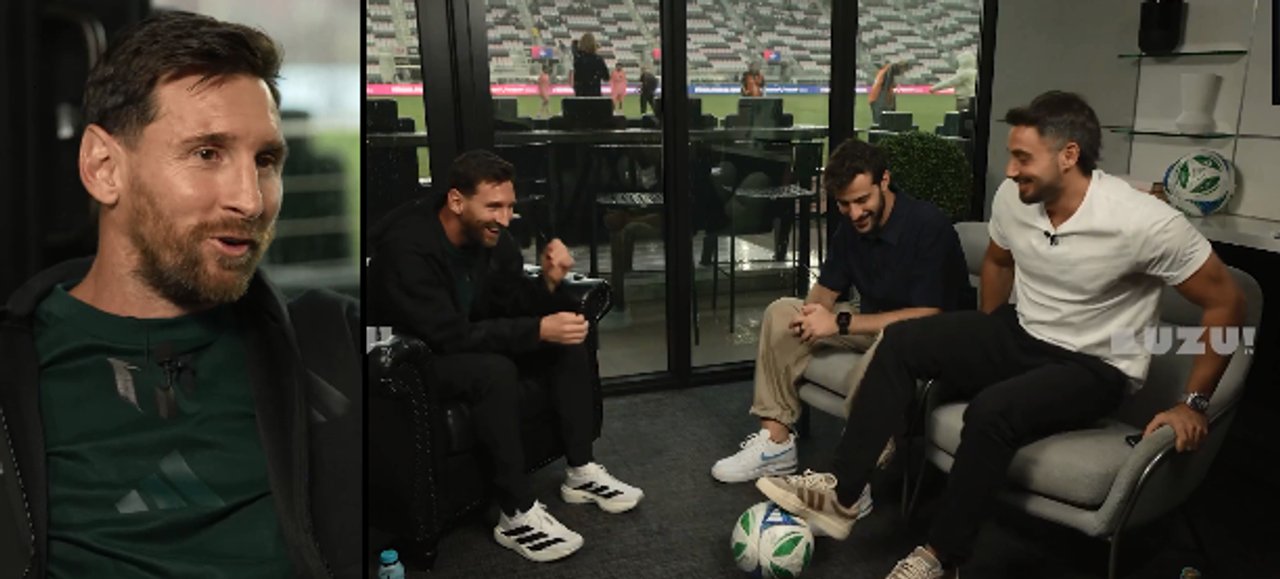 La reacción de Messi cuando Occhiato le tiró un caño antes de empezar ...